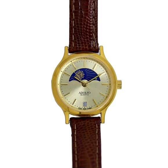 Adolfo | Accessories | Adolfo 99s Vintage Day Night Gold Plated ...